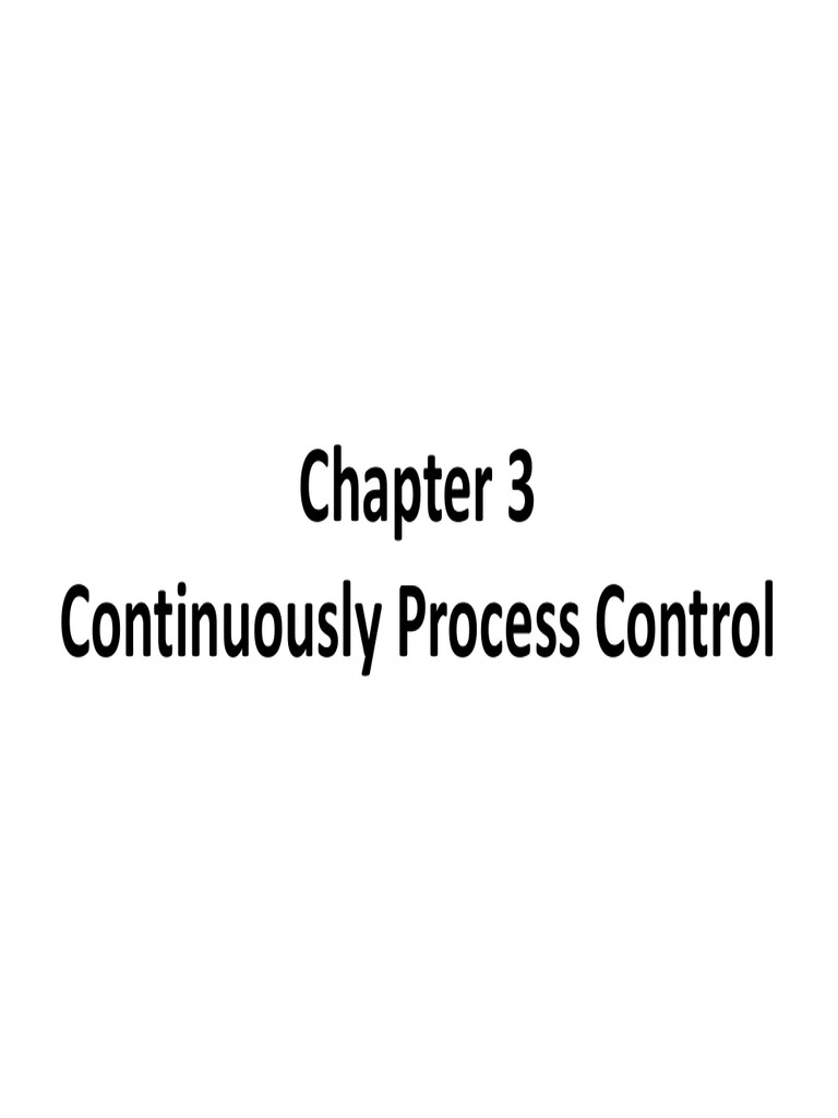 Chapter 3 - Continuously Process Control | PDF | Process Control | Instrumentation