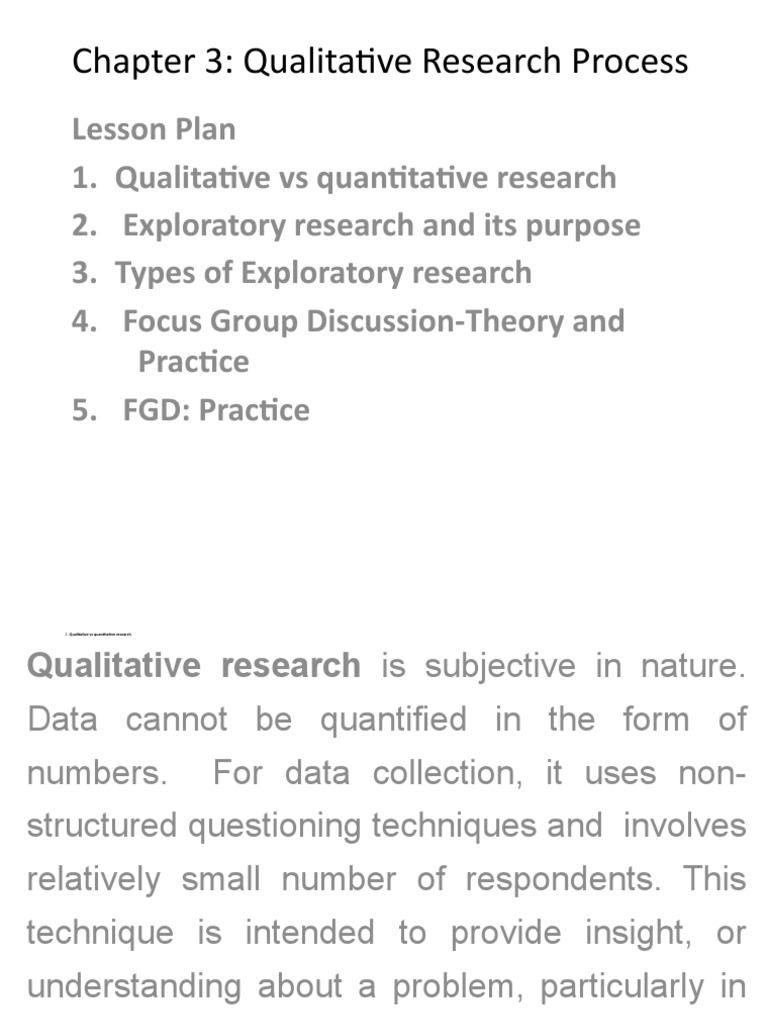 BR Chapter 3 - Qualitative Research | PDF | Quantitative Research ...