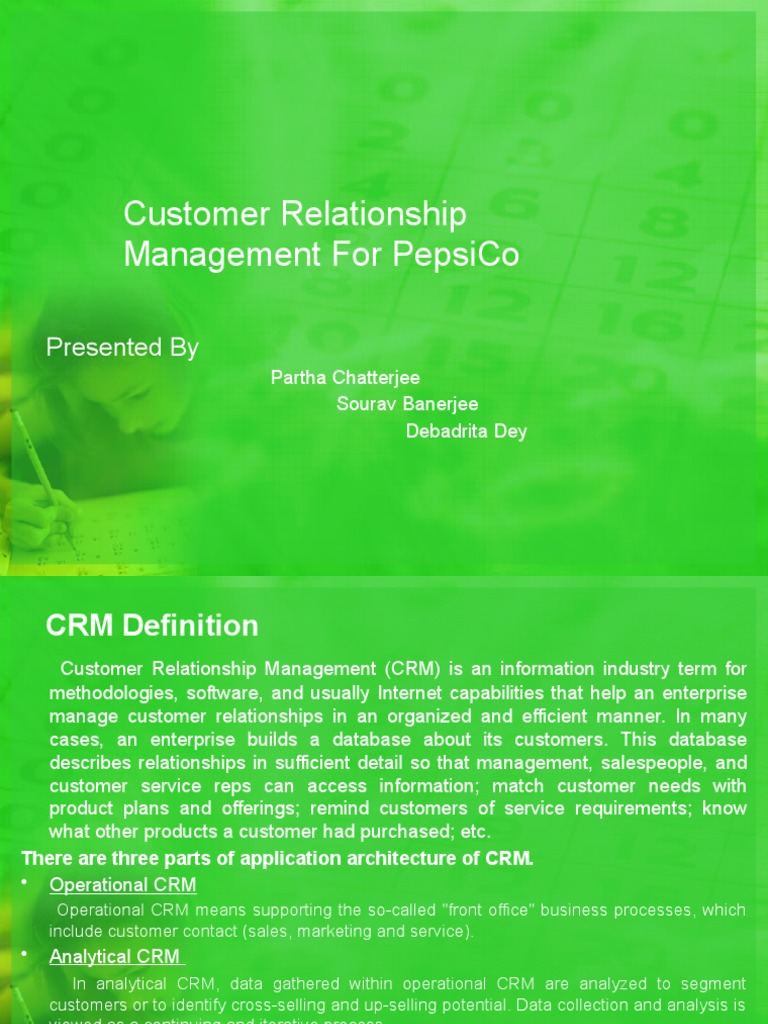 Customer Relationship Management For PepsiCo Inc | PDF | Pepsi Co ...