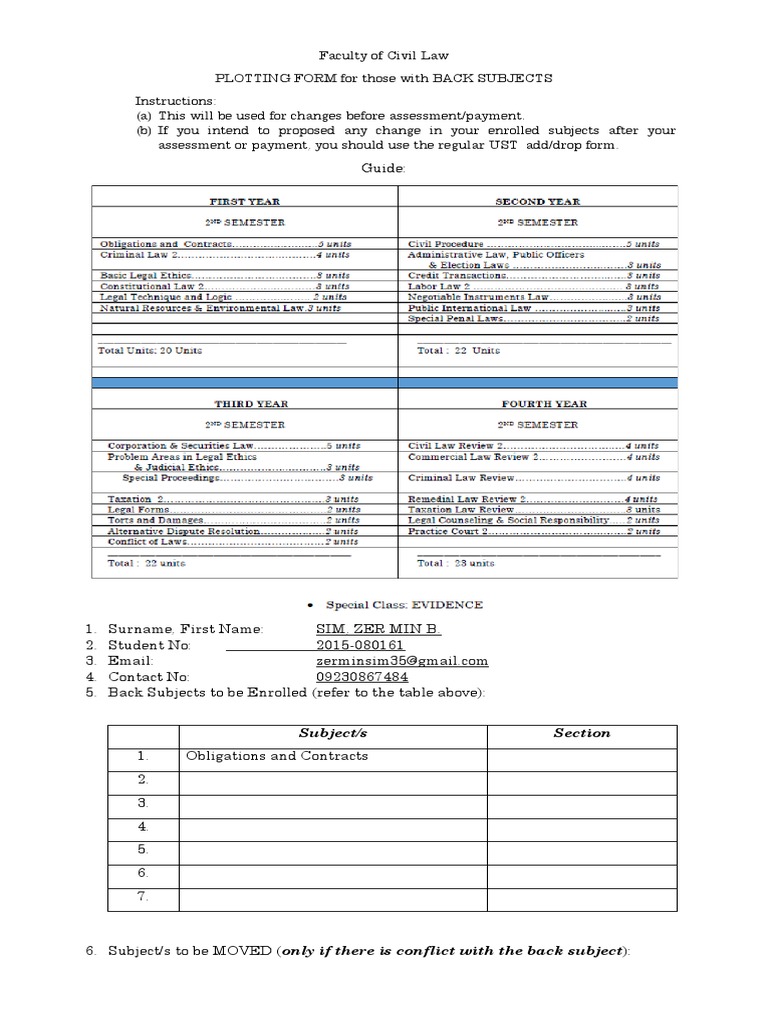 Plotting FORM For Back Subject-2nd Sem AY 2020-2021 | PDF | Technology ...