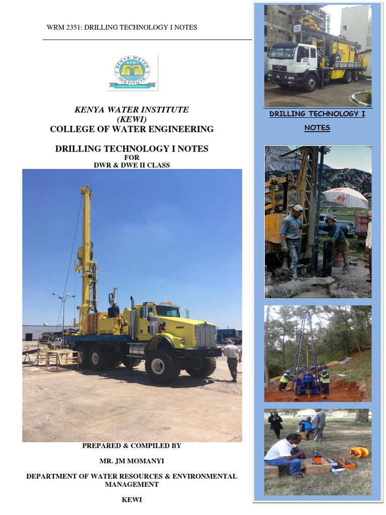 Drilling Technology I Notes | PDF | Drilling Rig | Oil Well