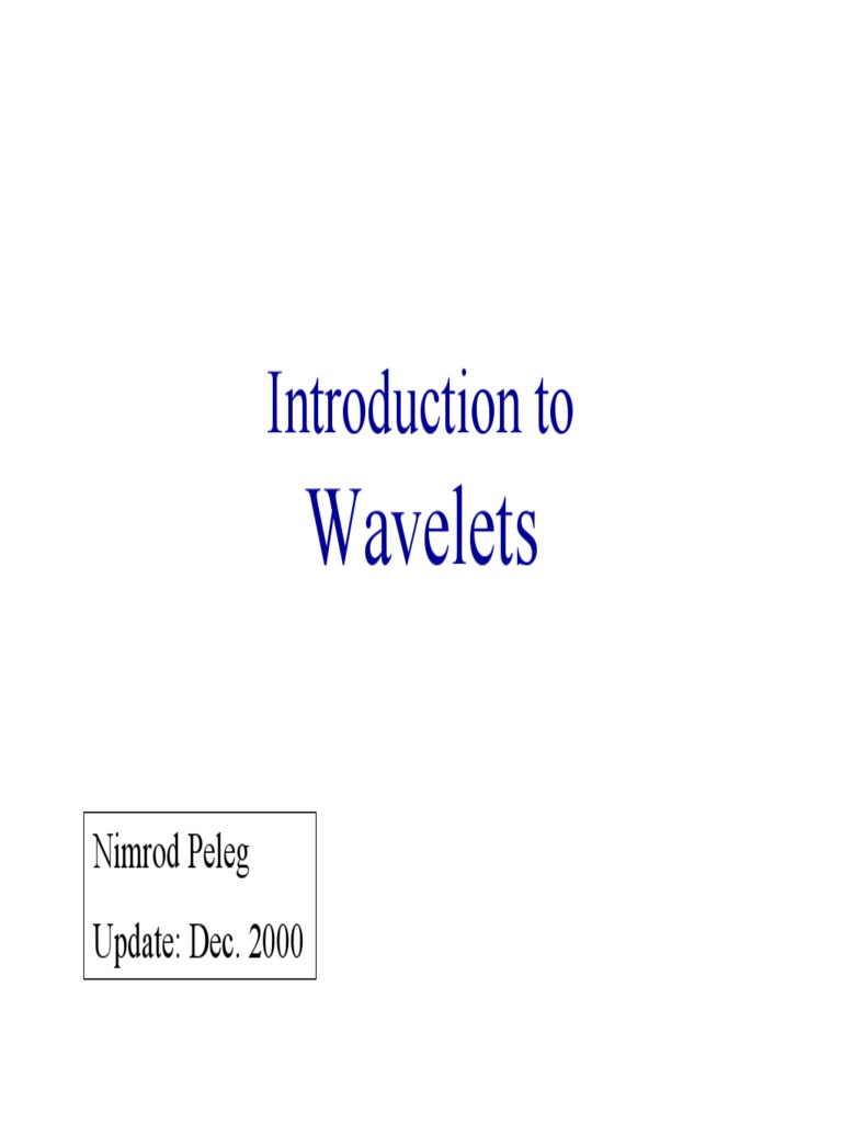 Wavelet Vs Fourier Pdf Wavelet Fourier Transform