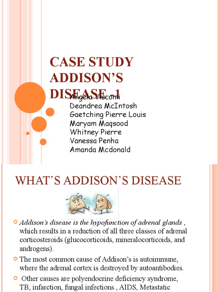 Case Study Addison's Disease Part 1 | PDF | Adrenal Gland | Glucocorticoid