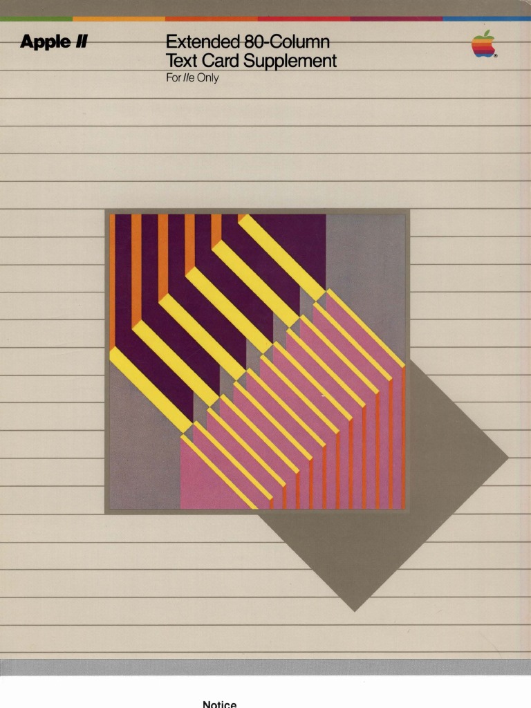 Apple II Extended 80 Column Text Card Supplement | PDF | Computer Data ...