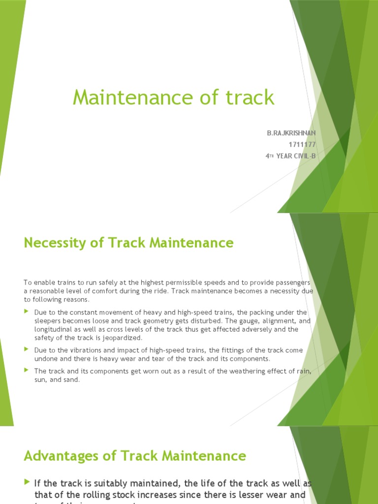 Railway Track Maintenance Essentials | PDF | Track (Rail Transport ...