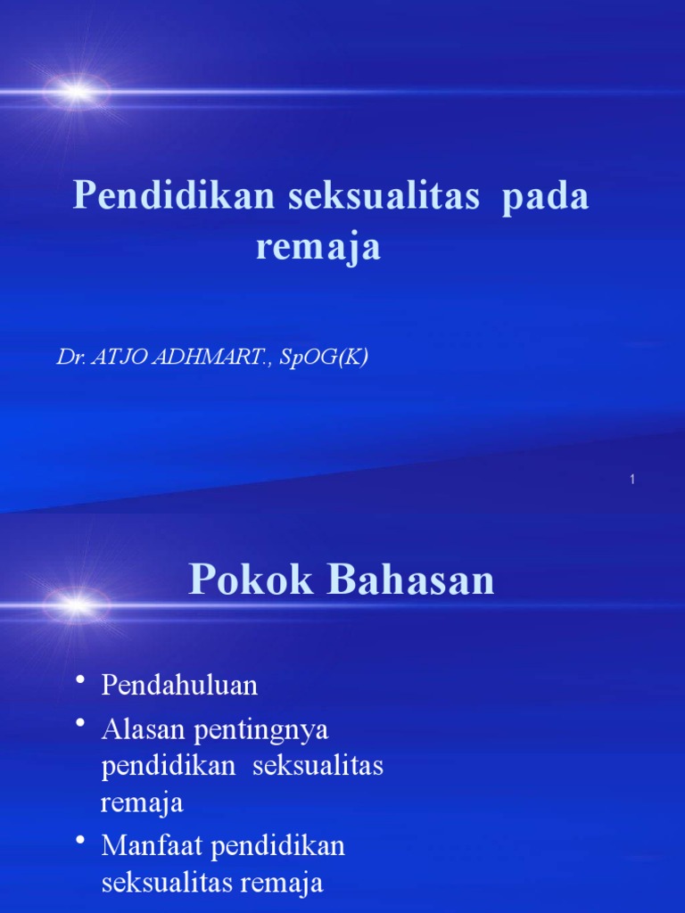 Pendidikan Seksual Pada Remaja | PDF