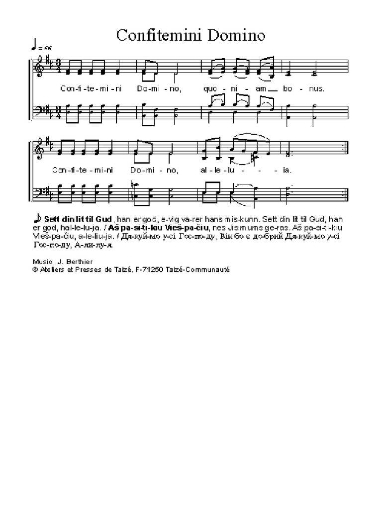 Confitemini Domino | PDF