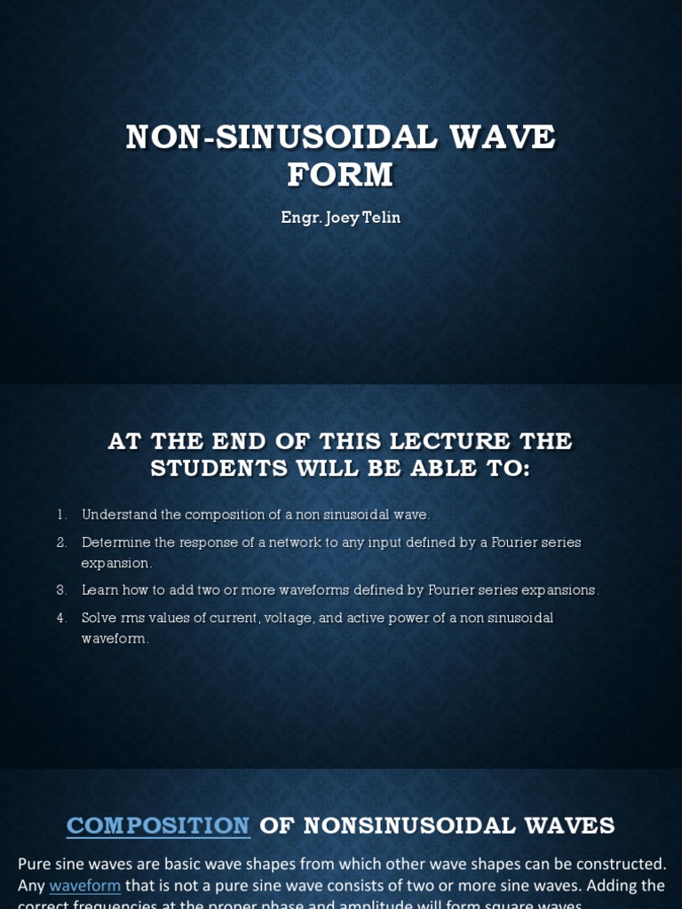 SPLM #7 - Non-Sinusoidal Waveform | PDF | Series And Parallel Circuits ...