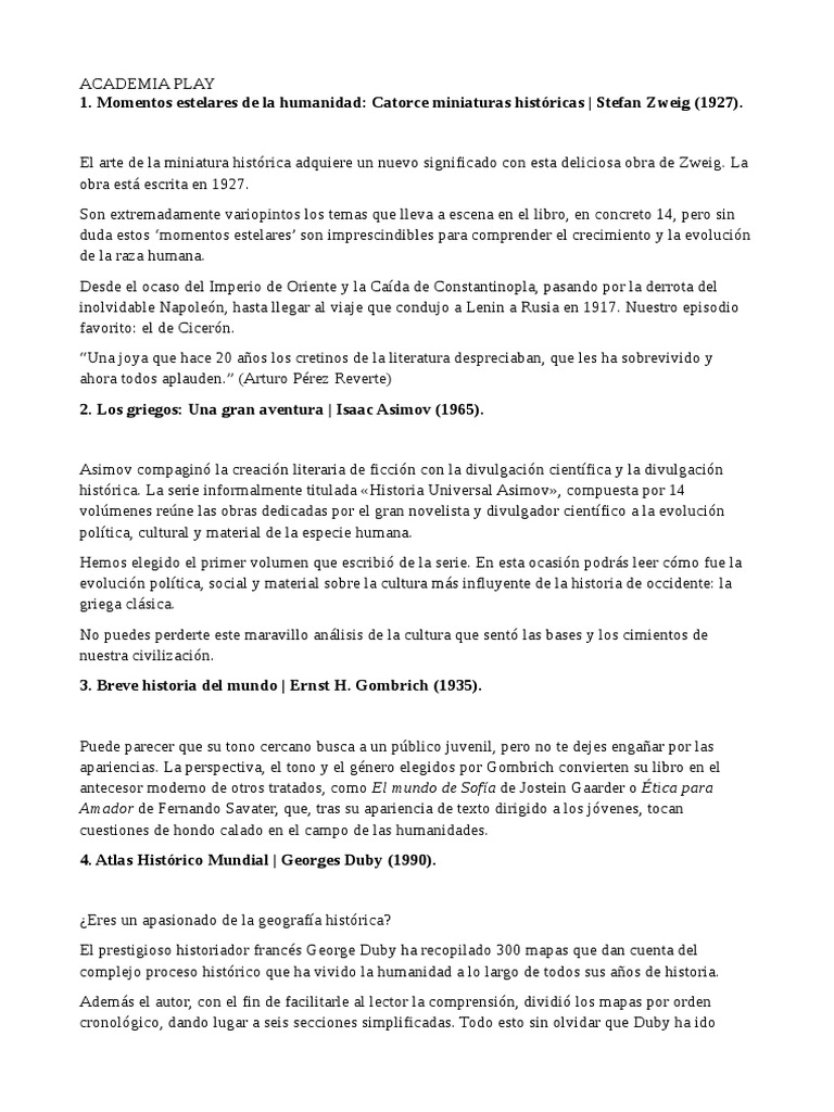 Libros de Historia | PDF | Historiografía | Isaac Asimov