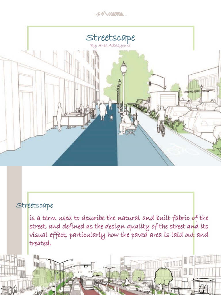 Streetscape Design and Urban Principles | PDF | Pedestrian Crossing ...