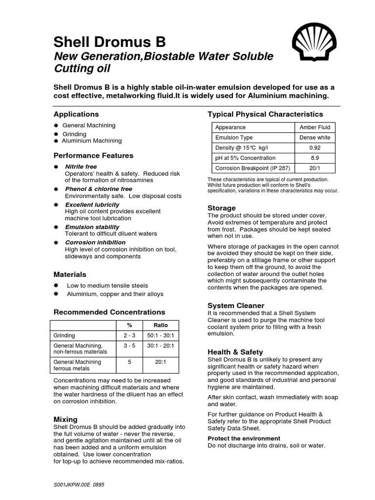 Shell Dromus B | PDF | Corrosion | Chemistry