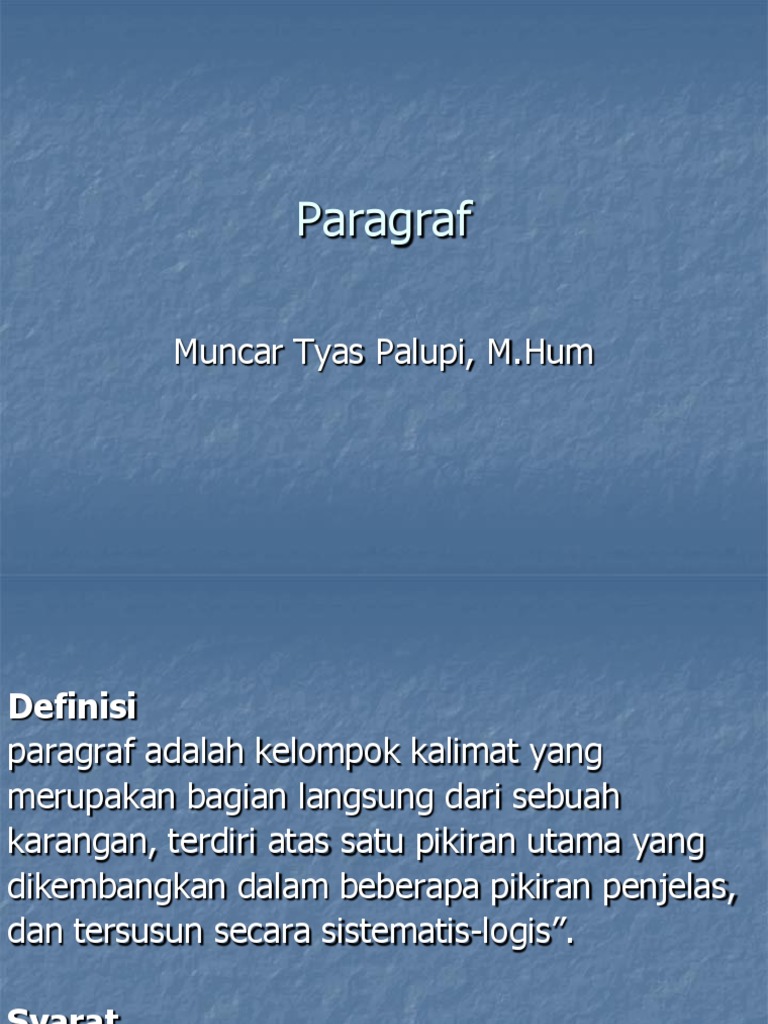 Paragraf | PDF | Kajian Bahasa Asing