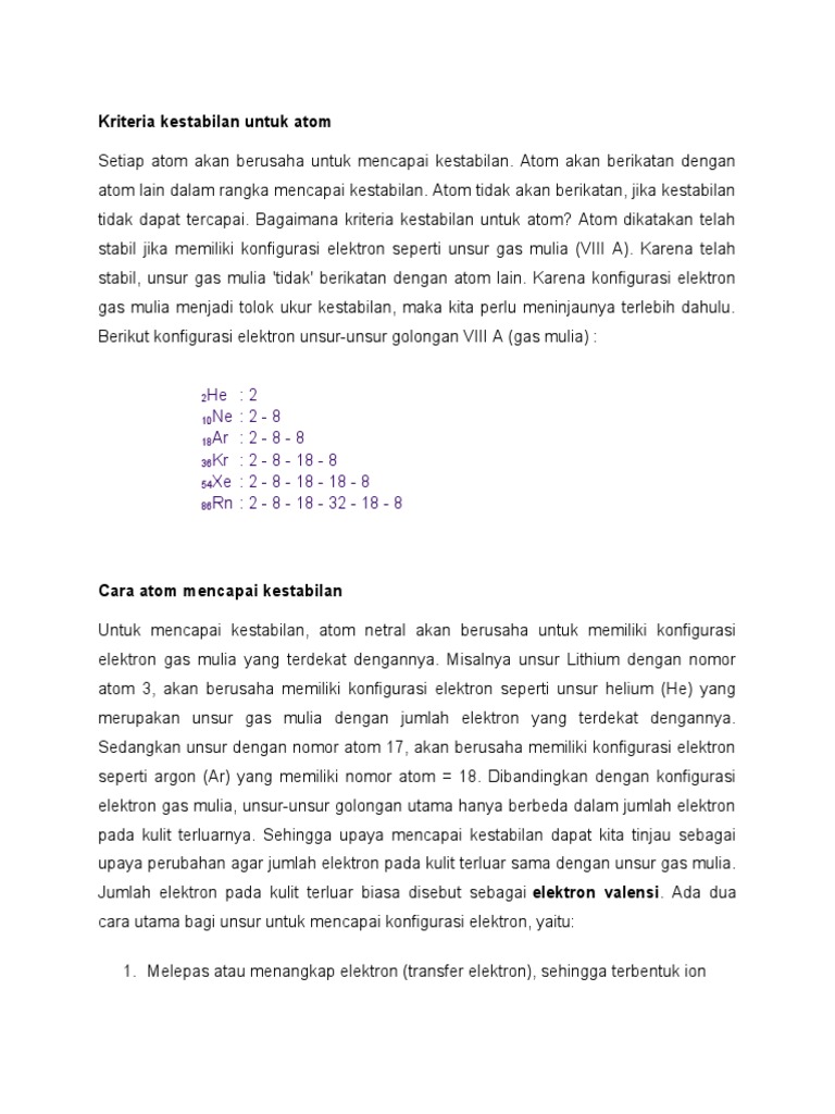 1 Kestabilan Unsur | PDF