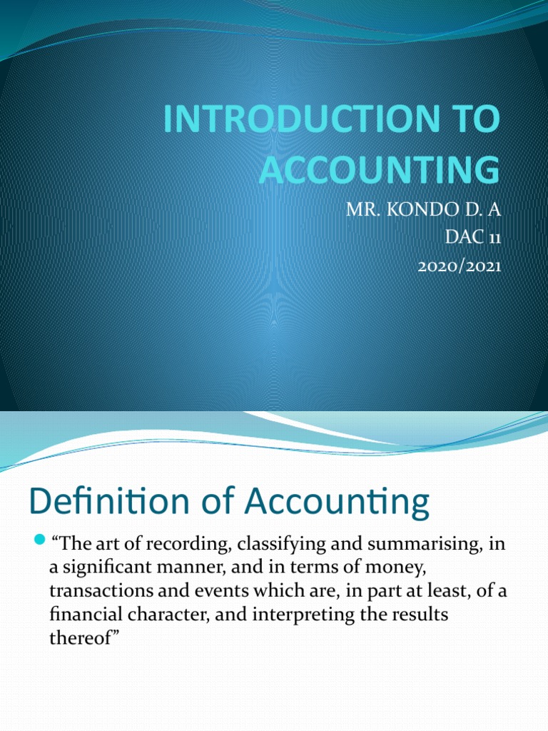 Introduction To Accounting | PDF | Debits And Credits | Financial Statement