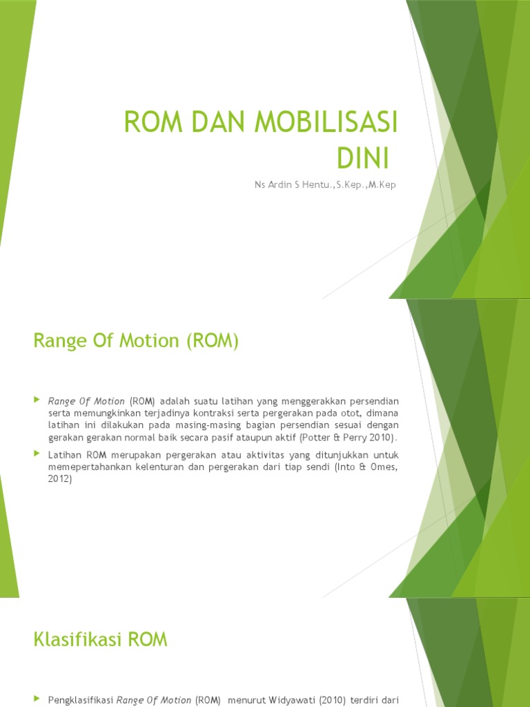 Latihan ROM dan Mobilisasi Dini Pasien | PDF | Pengembangan Diri ...