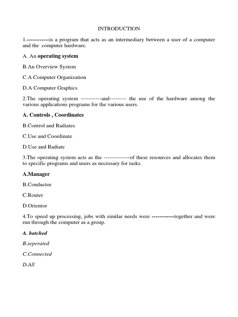 OS Merged | Download Free PDF | Scheduling (Computing) | Process (Computing)