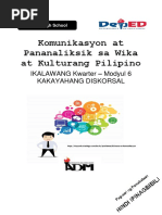 Template SARILING LINANGAN KIT SLK SA FILIPINO Updated | PDF