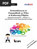 Kom Pan 11 - Q2 - Modyul 1 - Aralin 1 4 Komunikasyon - Q2 - Modyul DMNHS | PDF