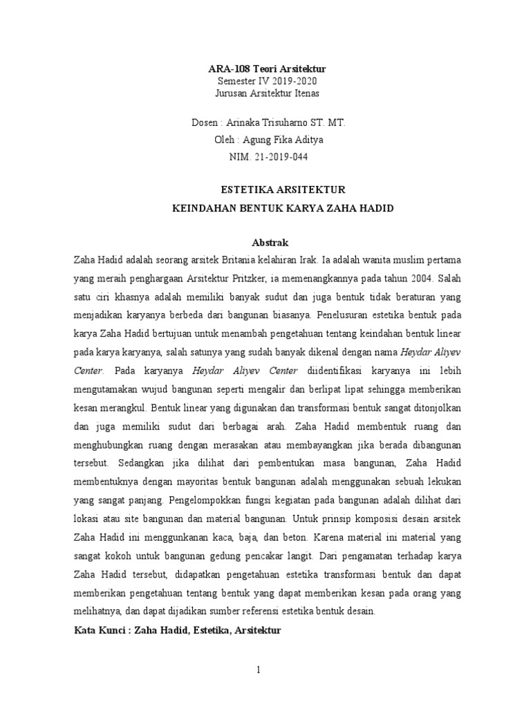 Paper Ilmiah Estetika | PDF