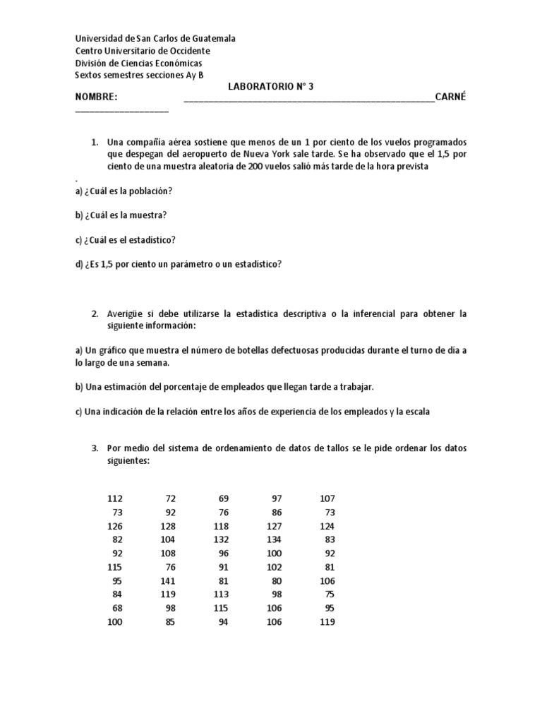 Labortatorio III | PDF