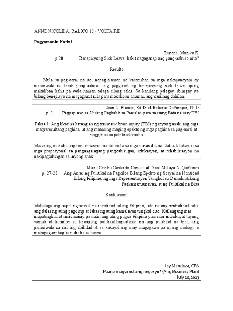 Filipino Balico | PDF