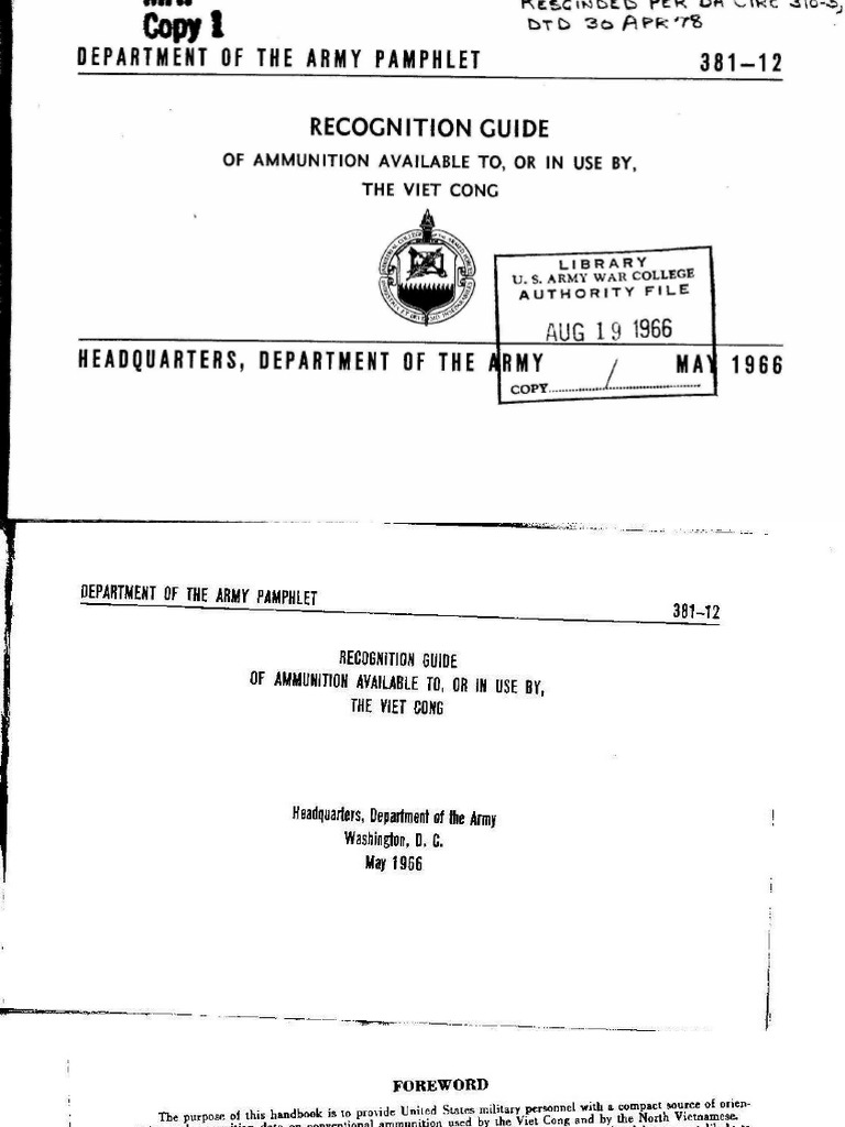 431 Recognition Guide of Ammunition | PDF