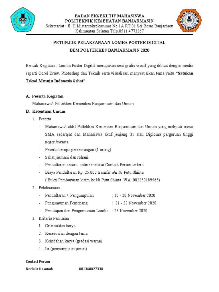 Juklak Dan Juknis Lomba Poster | PDF