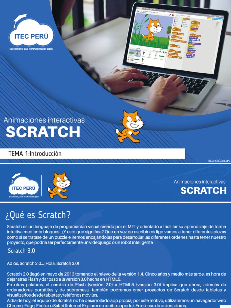 Sesión 1 Scratch | PDF | Scratch (lenguaje de programación) | Informática