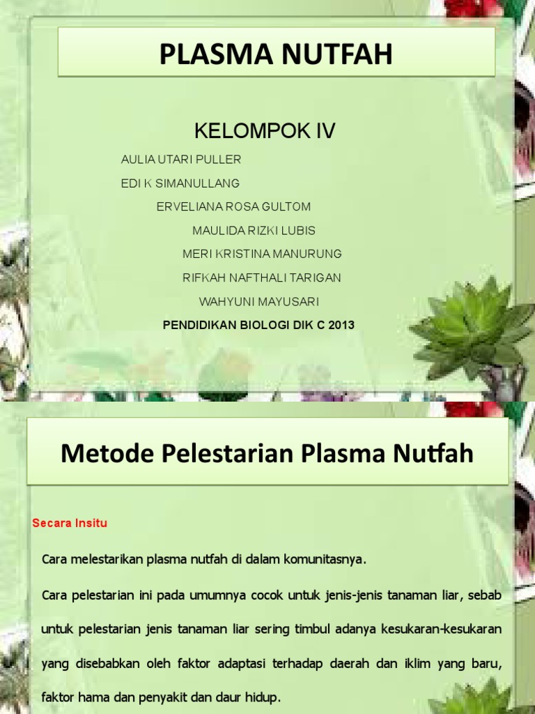 Plasma Nutfah Kel 4 | PDF