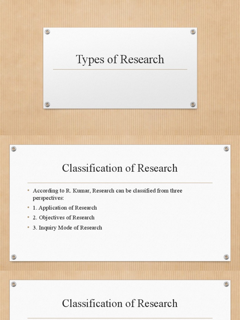 Types of Research | PDF | Quantitative Research | Concept