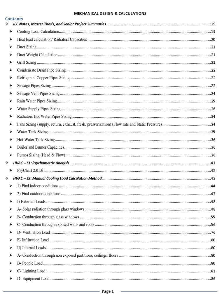 Mechanical Design & HVAC Guide | PDF | Water Heating | Duct (Flow)