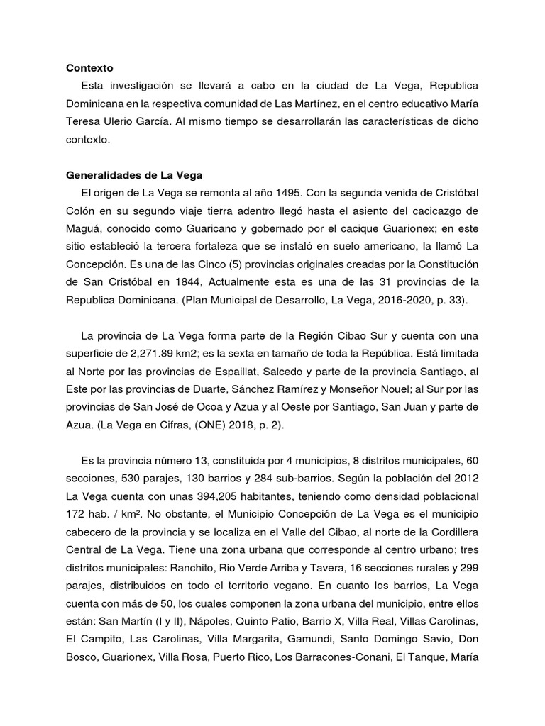 Modelo de Contexto | PDF | República Dominicana | Educación avanzada