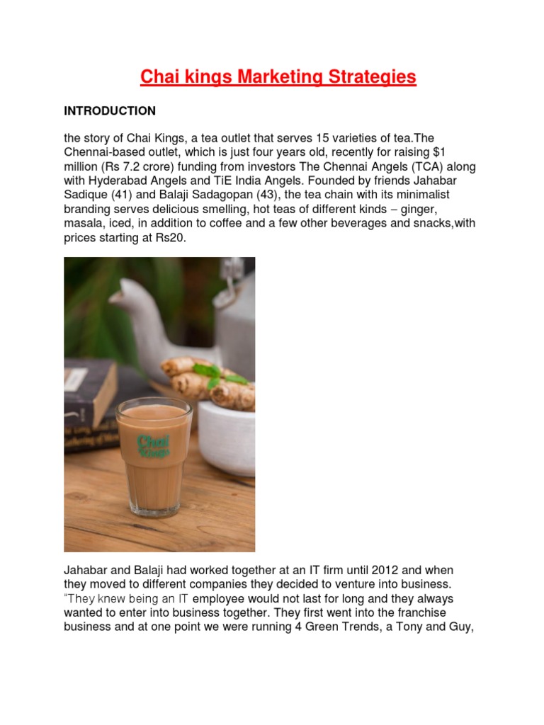 Chai Kings | PDF | Tea | Business
