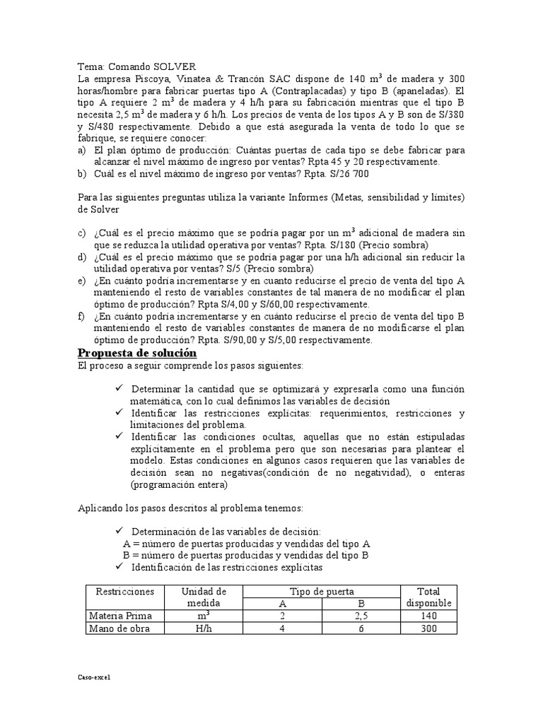 Solver - TAREA #2 | PDF | Hormigón | Science