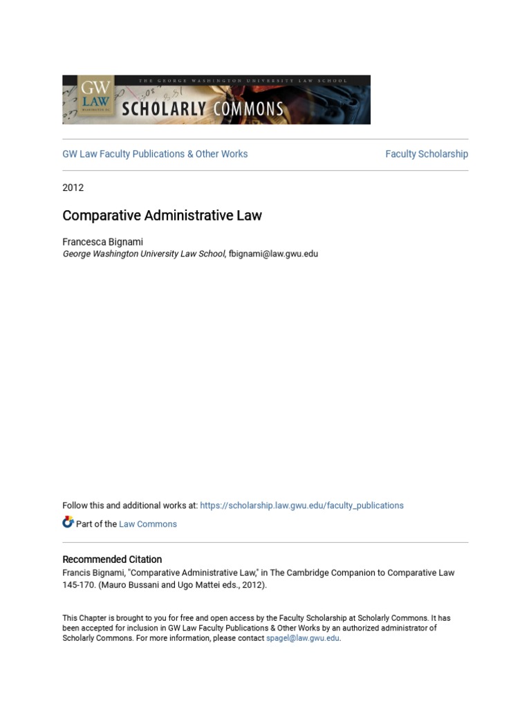Comparative Administrative Law | PDF | Administrative Law | Common Law