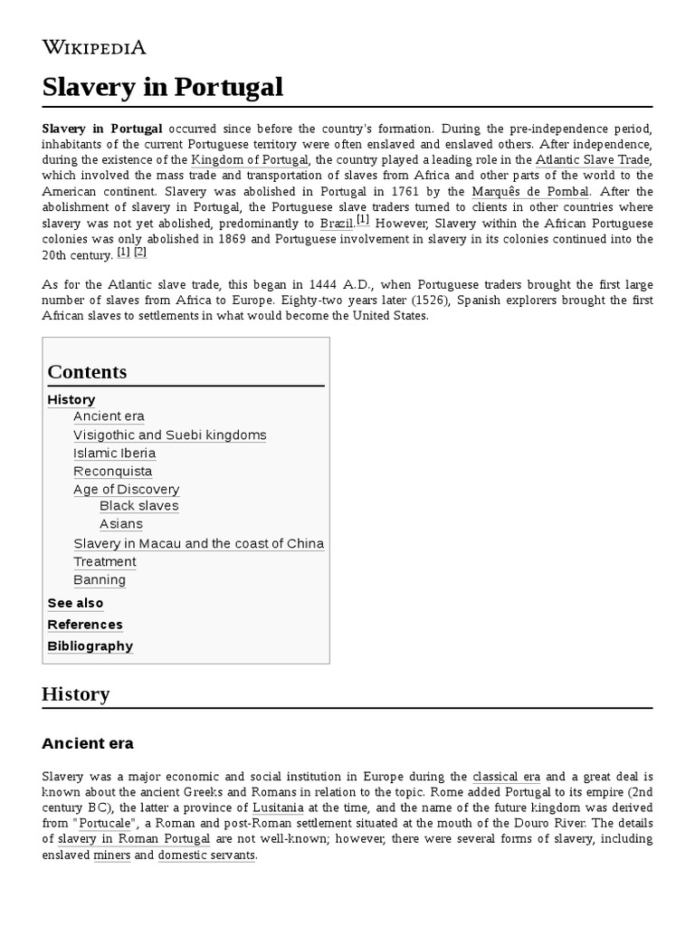 Slavery in Portugal | PDF | Iberian Peninsula | Atlantic Slave Trade