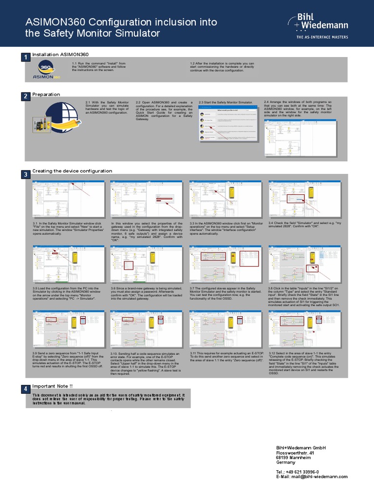 En Quick Start Guide ASIMON Configuration Include in Safety Monitor ...