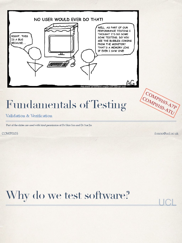 01 Fundamentals of Testing | PDF | Software Testing | Reliability ...