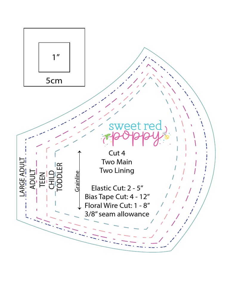 SRP Mask Pattern 5 Sizes | PDF