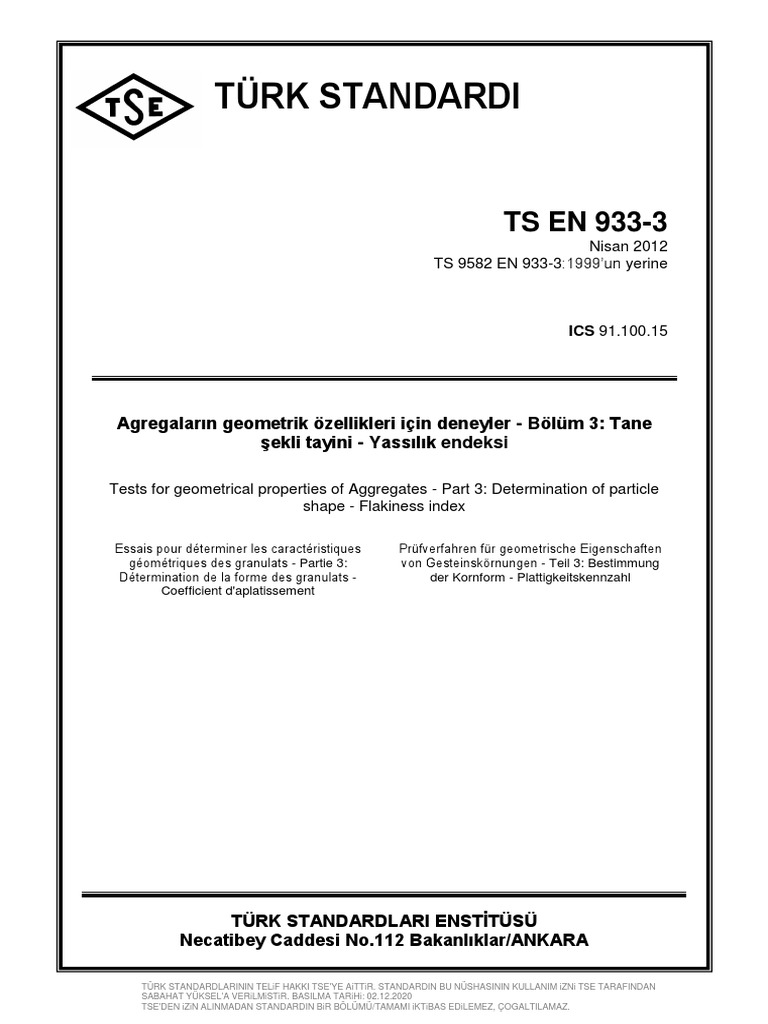 TS en 933-3 PDF | PDF