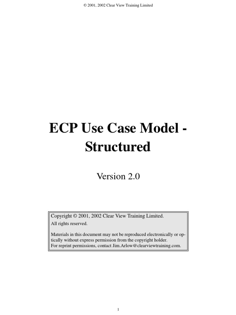 ECP Use Case Model - Structured | PDF | Use Case | Credit Card