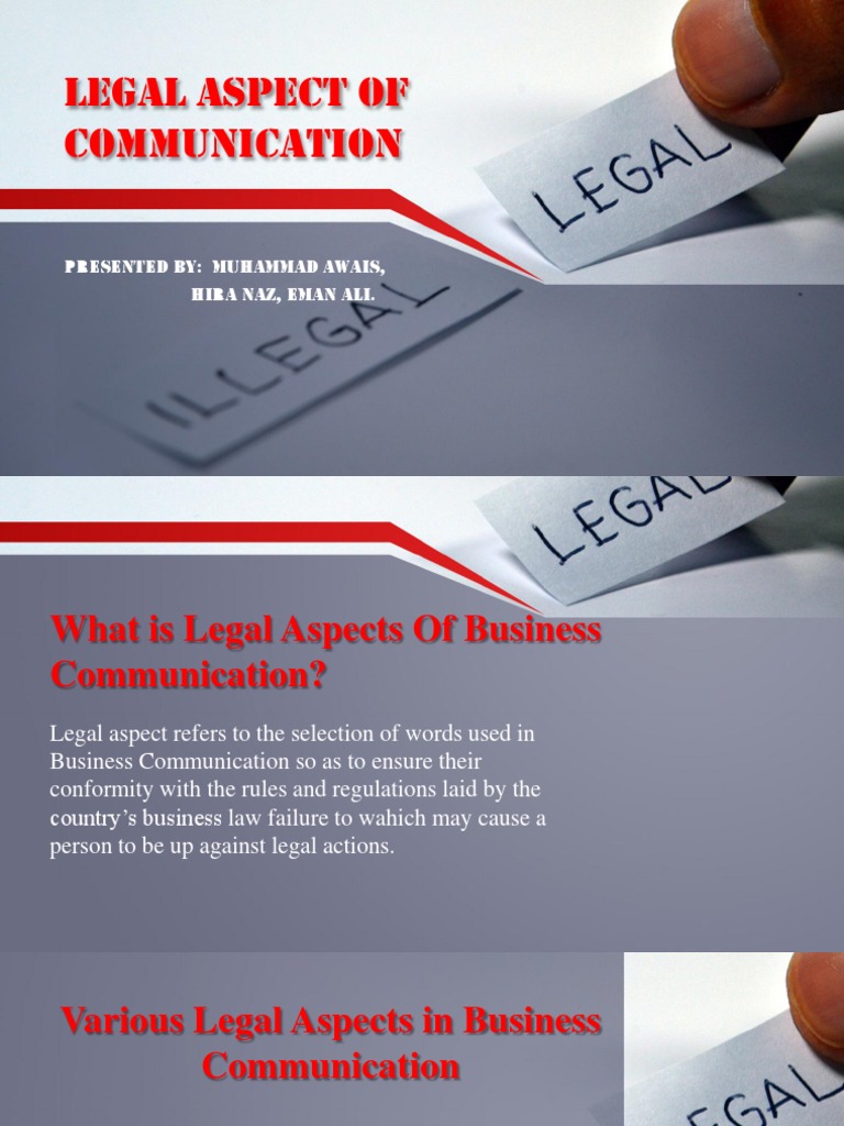 Legal Aspect of Communication Presentation | PDF