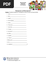 Science 6 Q2 Worksheet Week 14 | PDF | Invertebrate | Egg