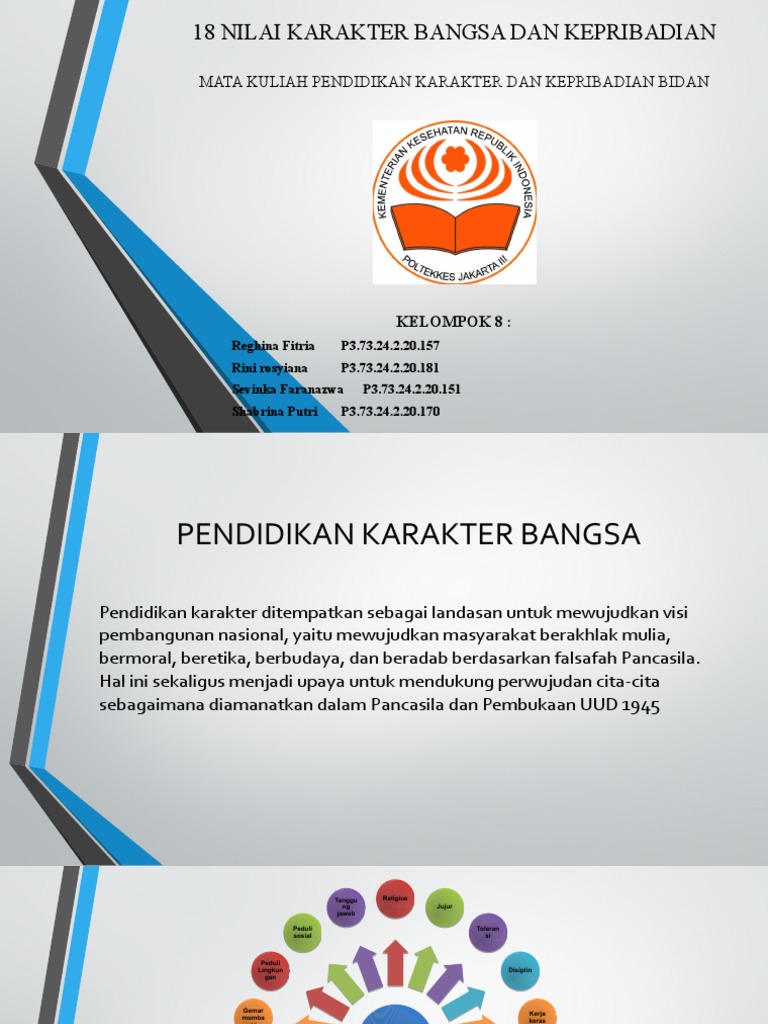 18 Nilai Karakter Bangsa Indonesia | PDF
