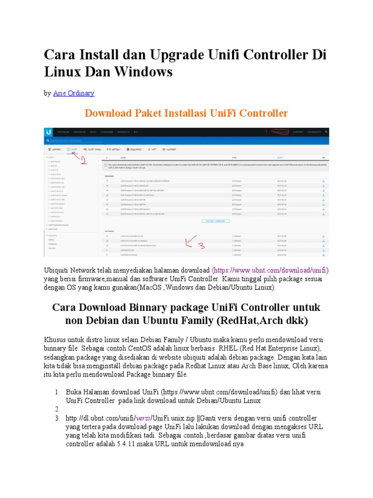 Cara Install Dan Upgrade Unifi Controller Di Linux Dan Windows | PDF