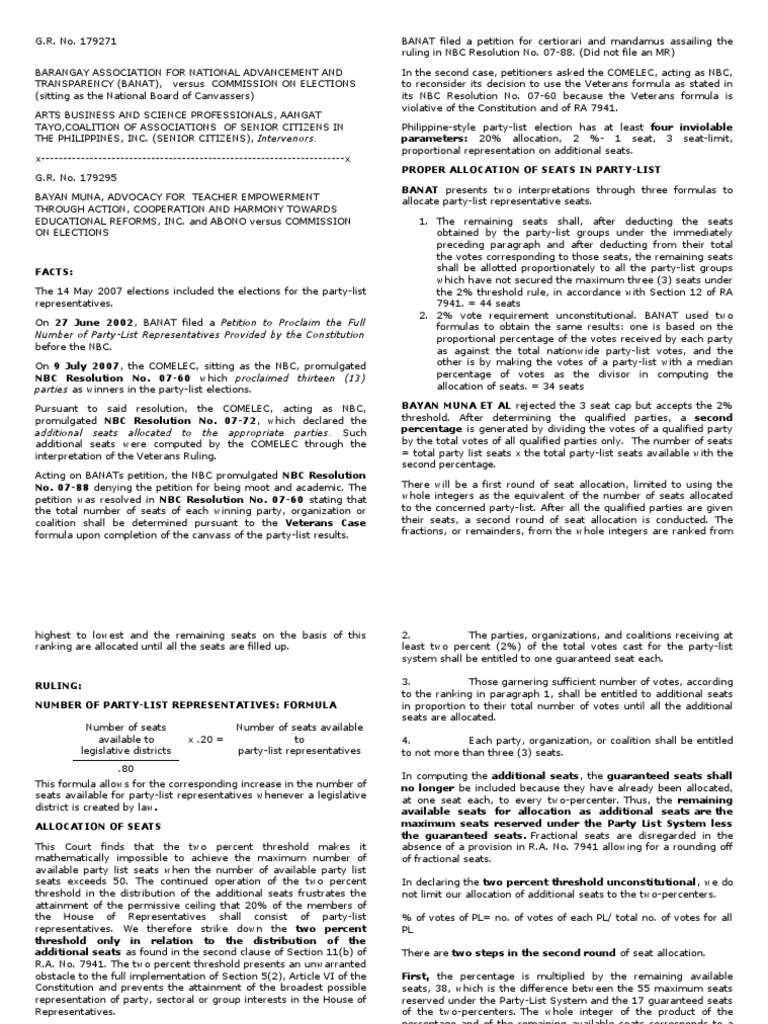Number of Party-List Representatives Provided by The Constitution | PDF