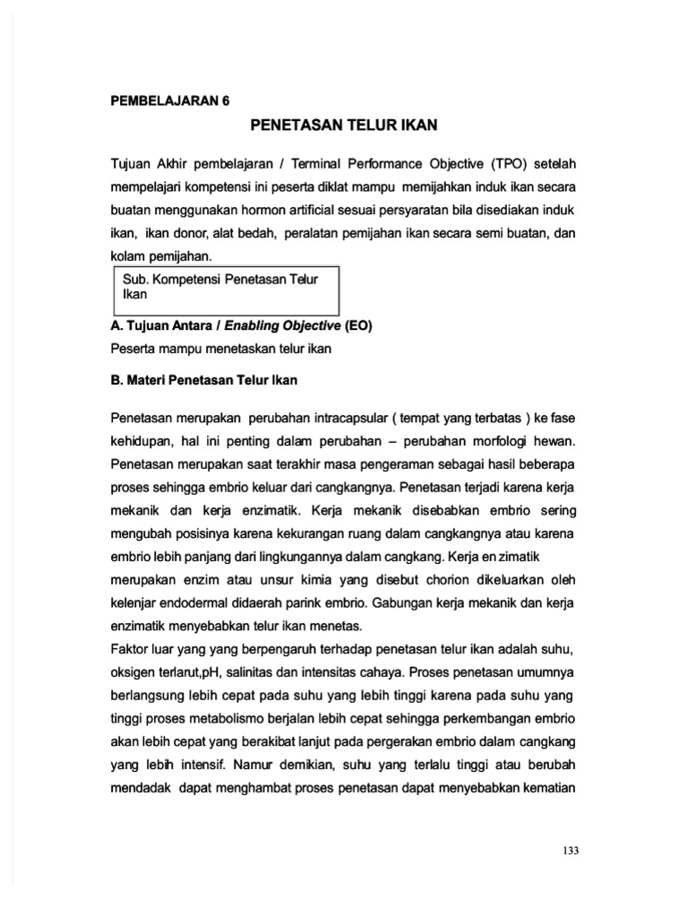 Penetasan Telur Ikan | PDF