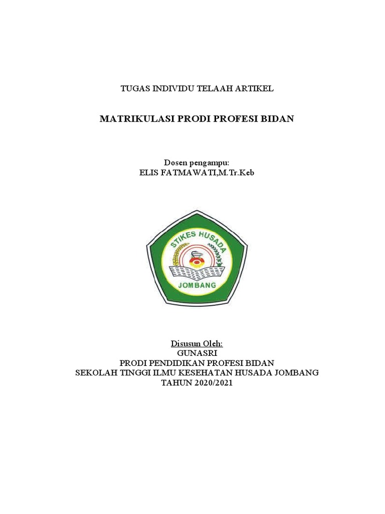 Tugas Individu Telaah Artikel | PDF