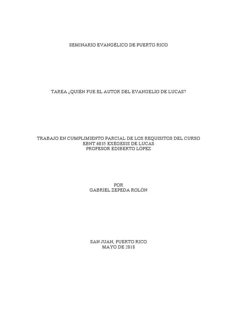 EL Autor Del Evangelio de Lucas Hechos | PDF | Pablo el apóstol ...