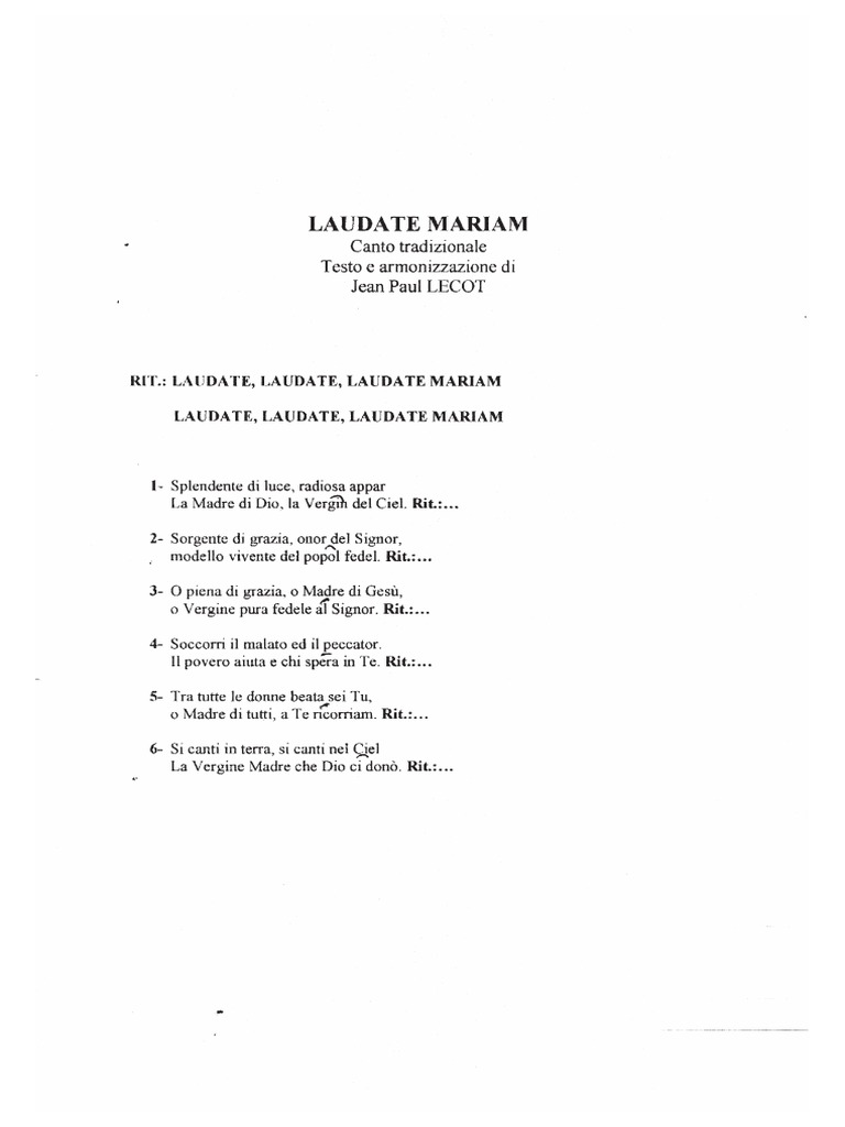 Laudate Mariam | PDF